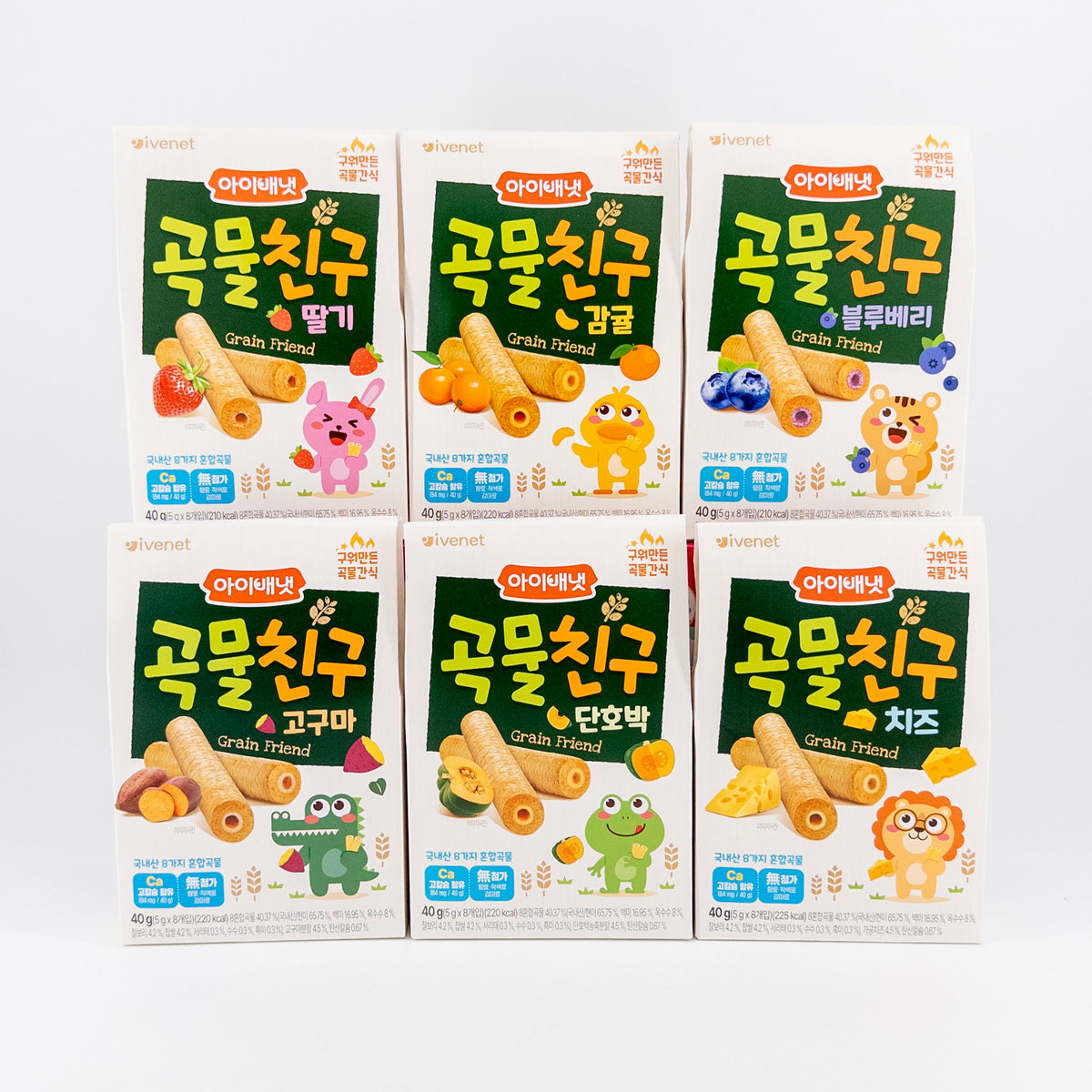 IVENET Grain Sticks (6 Flavors) - High-Calcium, Multi-Grain for Kids ...